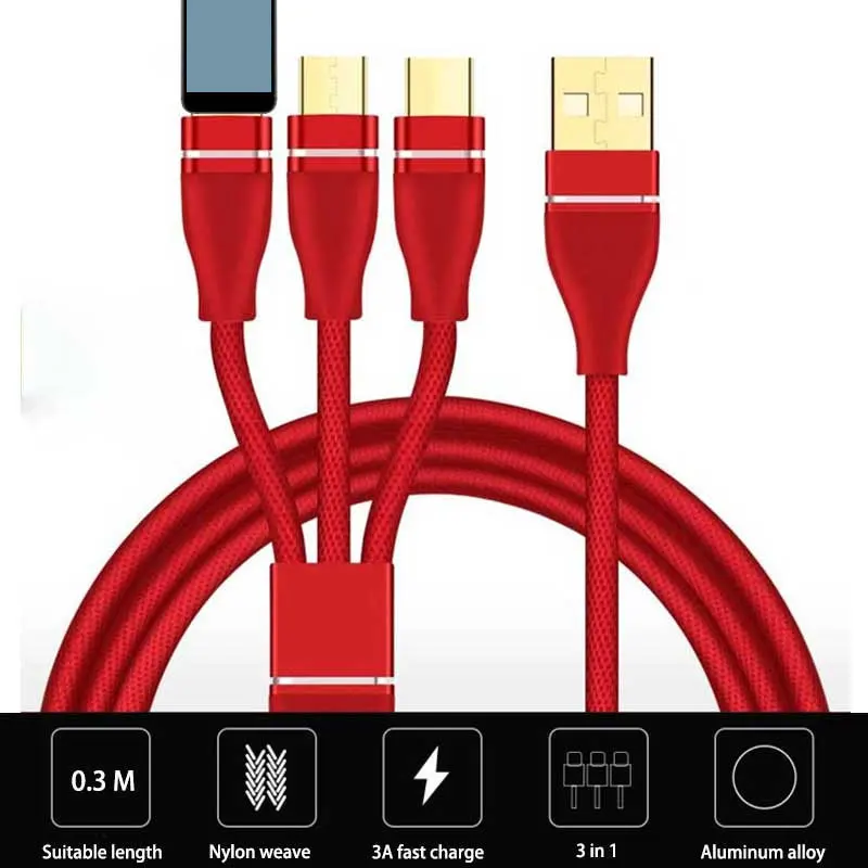 Cable de carga Usb tipo c para Xiaomi, Huawei, Cable Micro Usb de carga rápida para Samsung ...