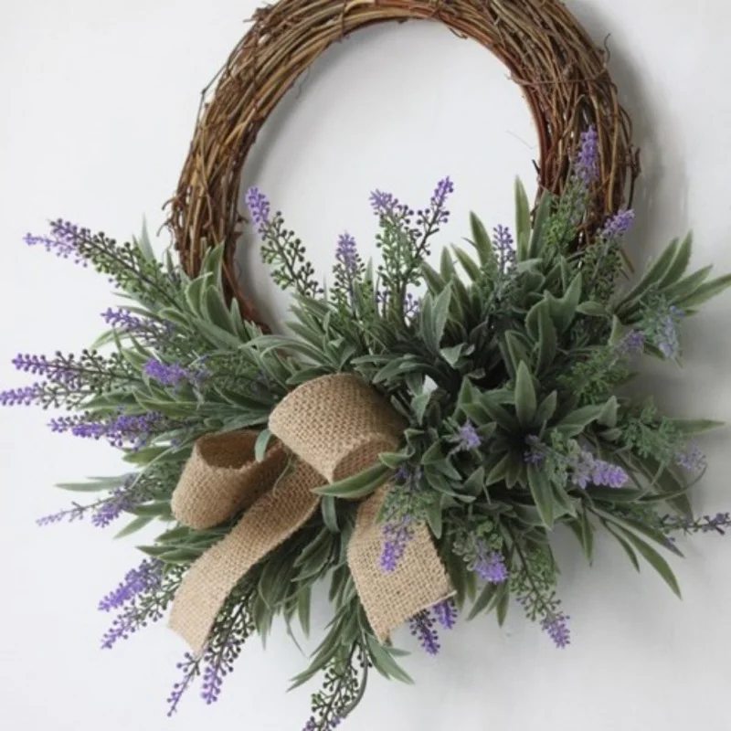 Искусственный цветок розы венок поддельные Цветочные ротанга Весна ...