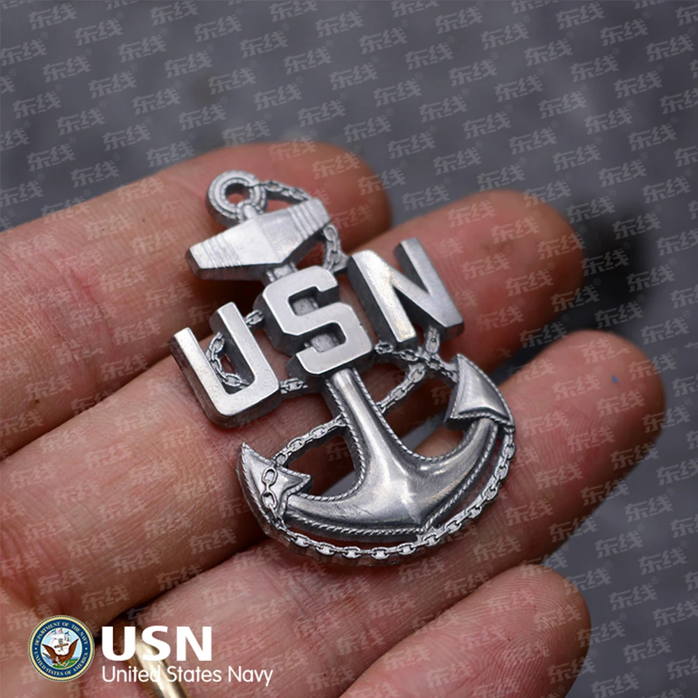 US UNITED STATES NAVY USN OFFICER LAPEL SERGEANT HAT PIN CAP BADGE ...