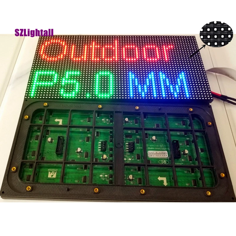 LED 매트릭스 P5 실외 화면 320x160mm 64x32 픽셀 1/8 스캔 SMD2727 RGB HUB75 풀 컬러 LED ...