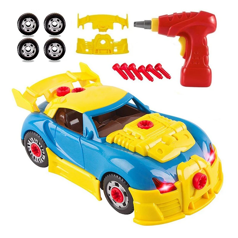 30Pcs Children'S Diy Racing Toy Electric Drill Disassembly Toy Car ...