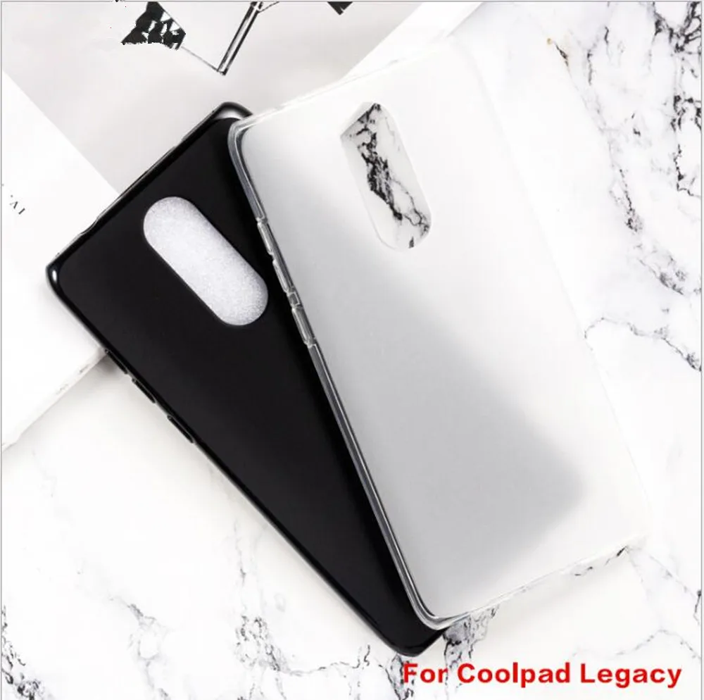 Para Coolpad Legacy Silicon Cover Soft TPU Matte Black Phone Protector ...