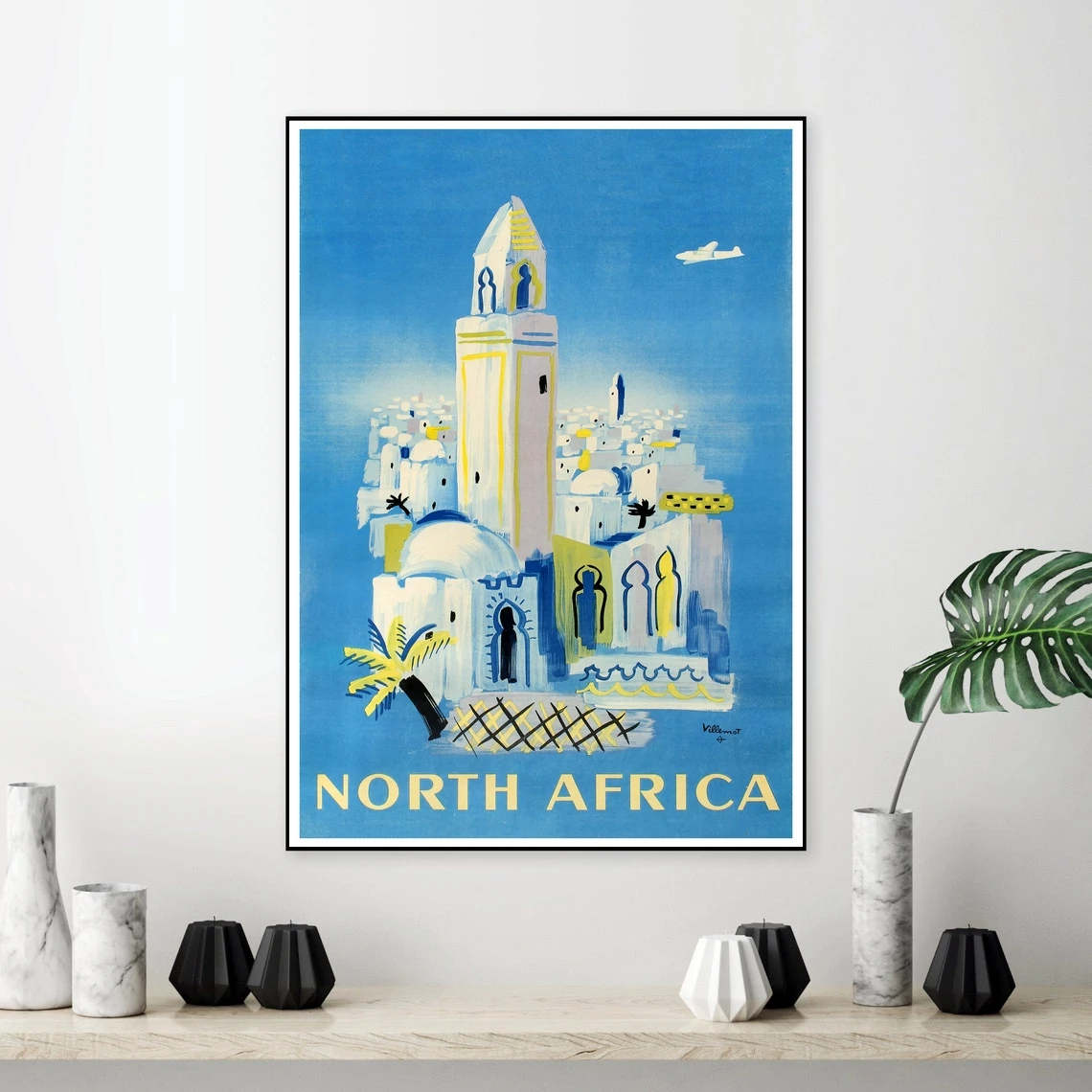 Reprint of a Vintage Travel Poster to North Africa Retro Art Poster ...