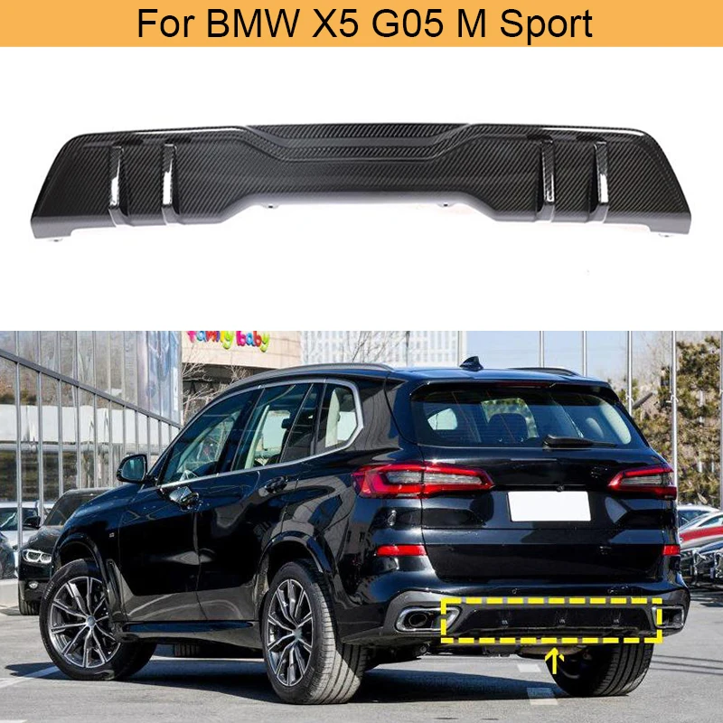 Carbon-Fiber-Rear-Bumper-Diffuser-Lip-for-BMW-X5-G05-M-Sport-2019-2020 ...