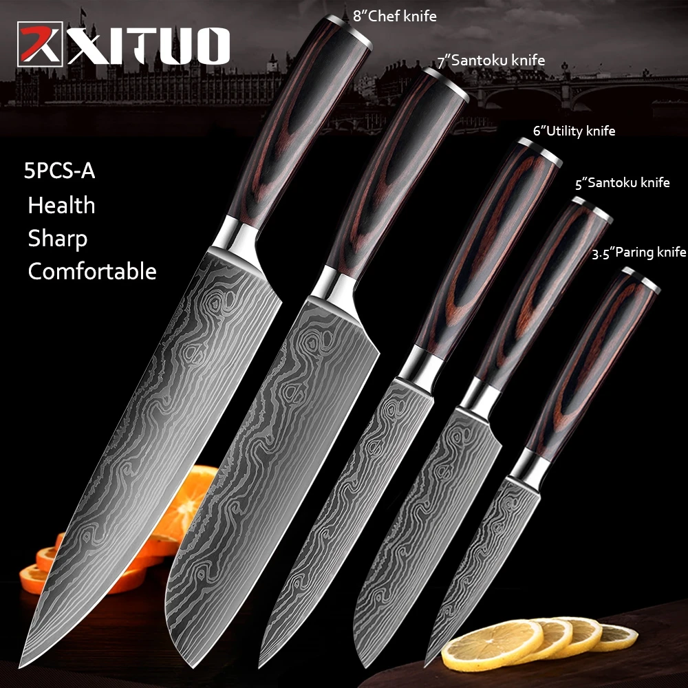 Xituo Chef Bread Eviscerate Sliced Fruit Chinese Japanese Kitchen Knife ...