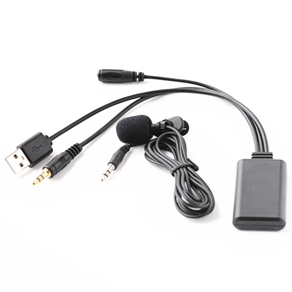 Universal Car Aux-in Aux Panel Bluetooth Audio Wire Wireless Microphone ...