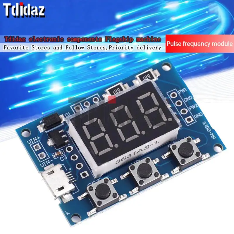 Dc 5-30v Micro Usb 5v Power Independent Pwm Generator 2 Channel Dual ...