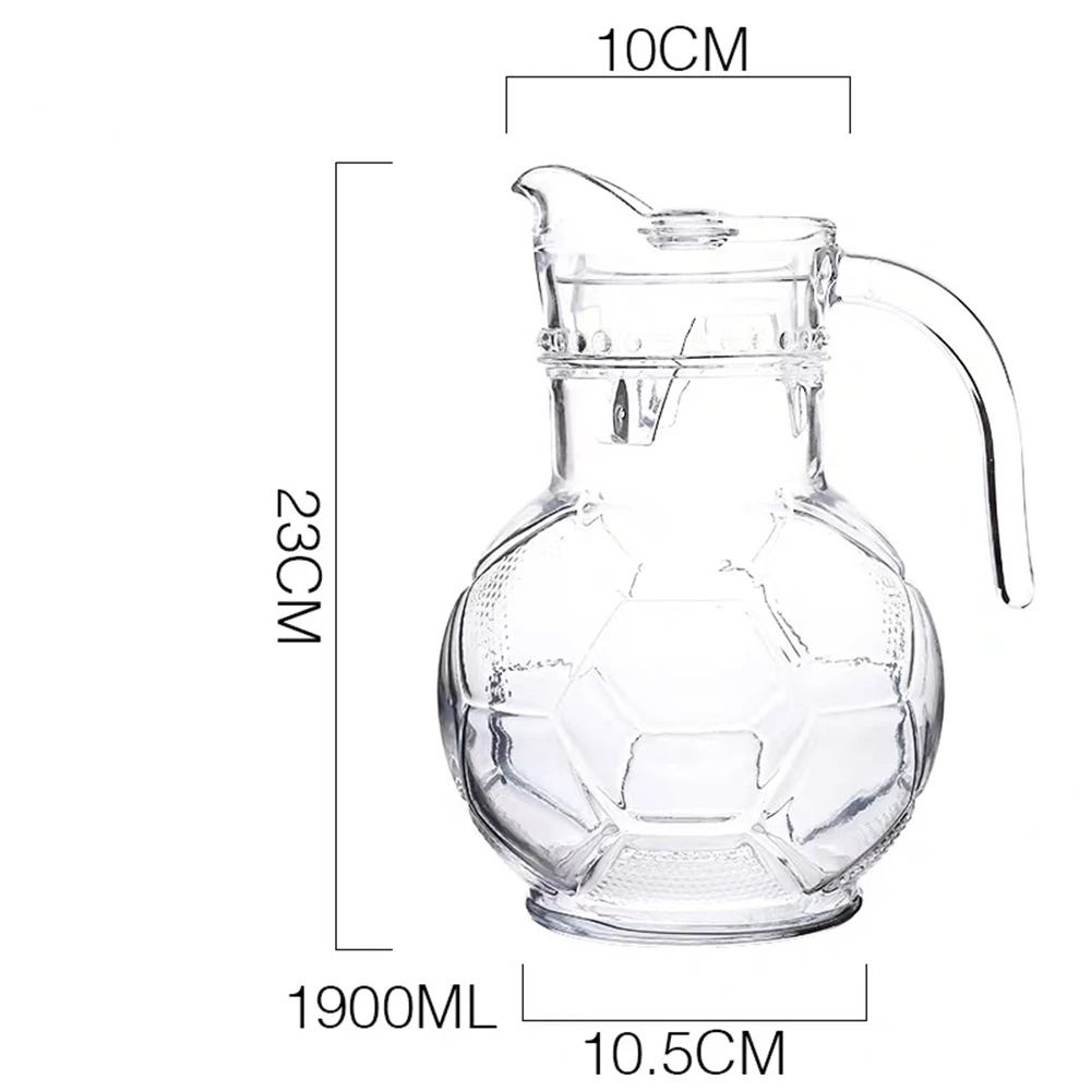 Glass Kettle Relief Texture Football 1900ml Wine Whiskey Tea Pot ...