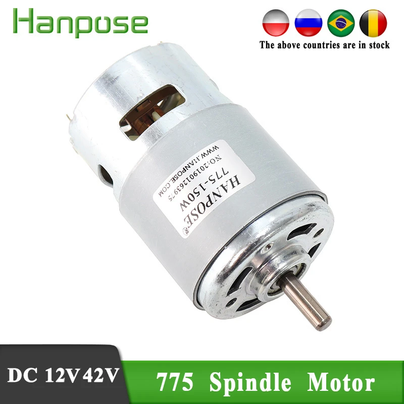 80w 150w 288w 775 Spindle Motor 3000-12000 Rpm Motor Brush Dc Motors ...