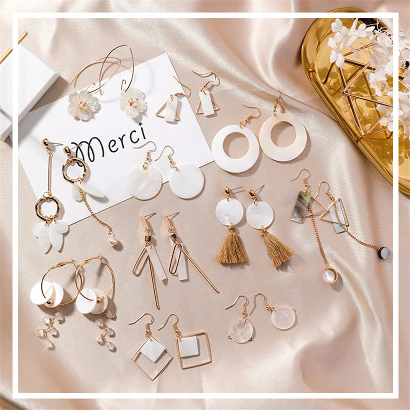 Doreen caixa requintado geométrico claro acetato assimétrico brincos ...