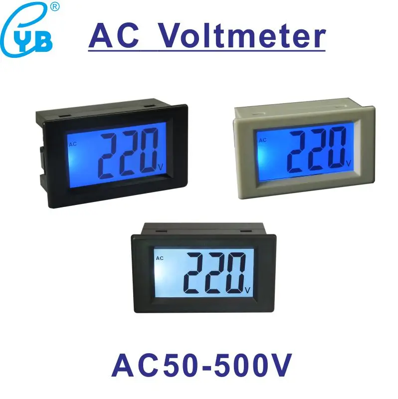Medidor de voltaje Digital de CA, 120V, 230V, 380V, dos cables, AC50 ...