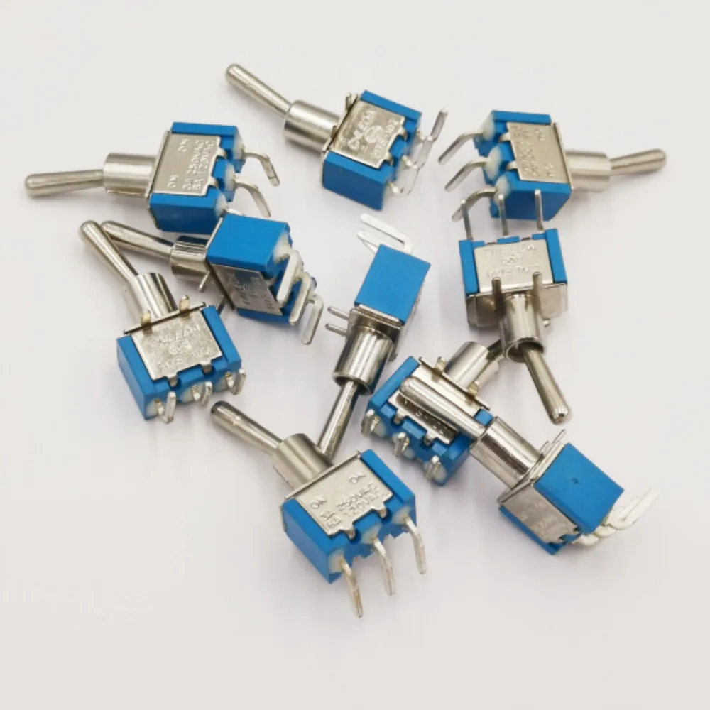 Spdt Pcb Switch | Toggle Switch | Pcb Mount - 10pc 6a/250vac On/on 2 ...