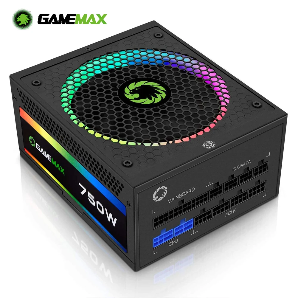 GameMax fuente de alimentación RGB para Coumputer, 750W, totalmente ...