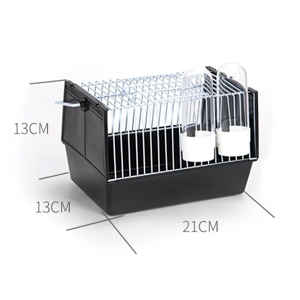 Portable Bird Cage Parrot Transport Cage Plastic and Wire Bird Travel ...