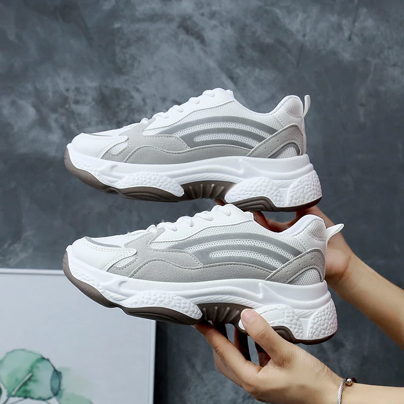 Новинка; женская повседневная обувь; кроссовки с вулканизированной ...