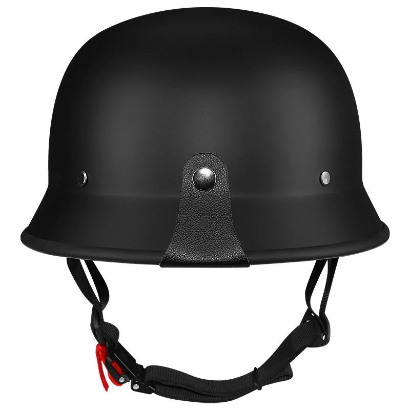 Black Motorcycle Half Helmet