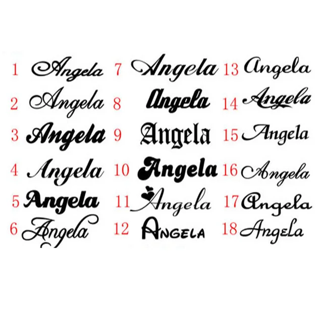 Angela Name Tattoo