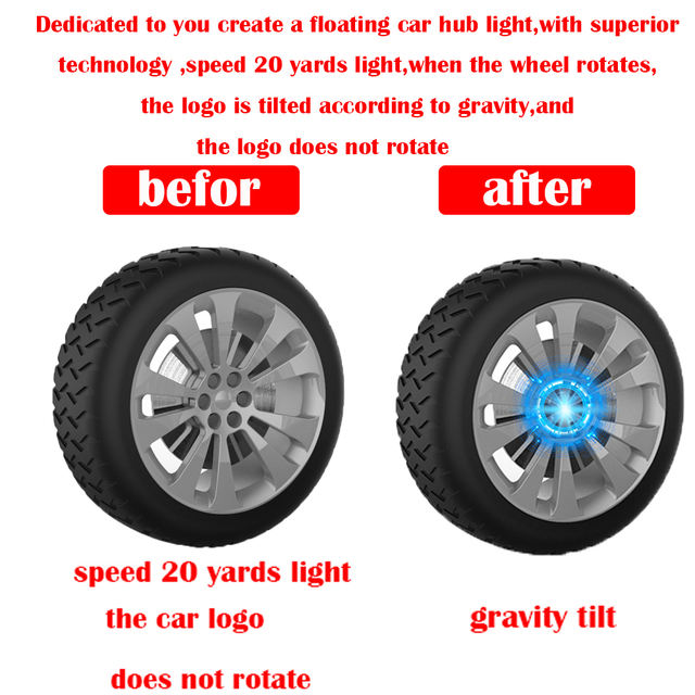 Magnetic LED Floating Wheel Cap | asghedom.com