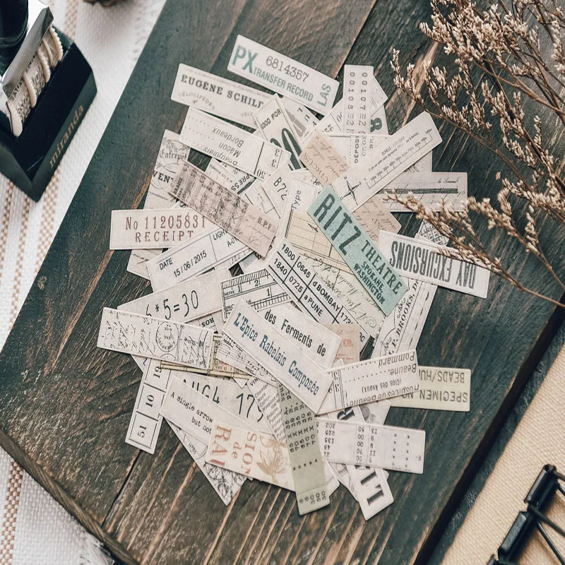 70pcs-Junk-Journal-Retro-Letter-Entry-Sticker-Scrapbooking-Photo-Album ...