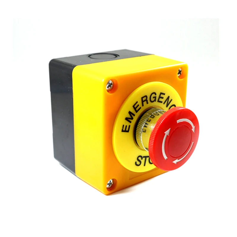 22mm Emergency Stop Push Button Switch With Box 1 NO 1 NC 10A 660v ...