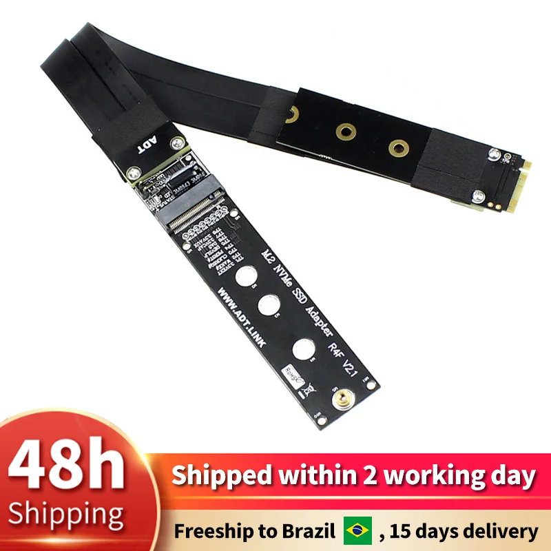R44SF / R24SF M.2 for NVMe SSD Extension Cable Solid State Drive Riser ...