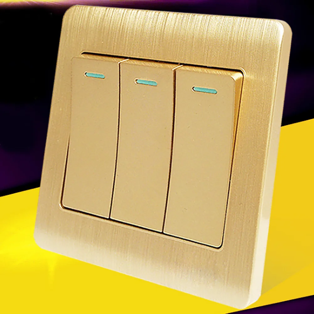 SANDIY Panel 3 Gang 1 Way 2Way Reset Switch Pulse Switch Momentary ...