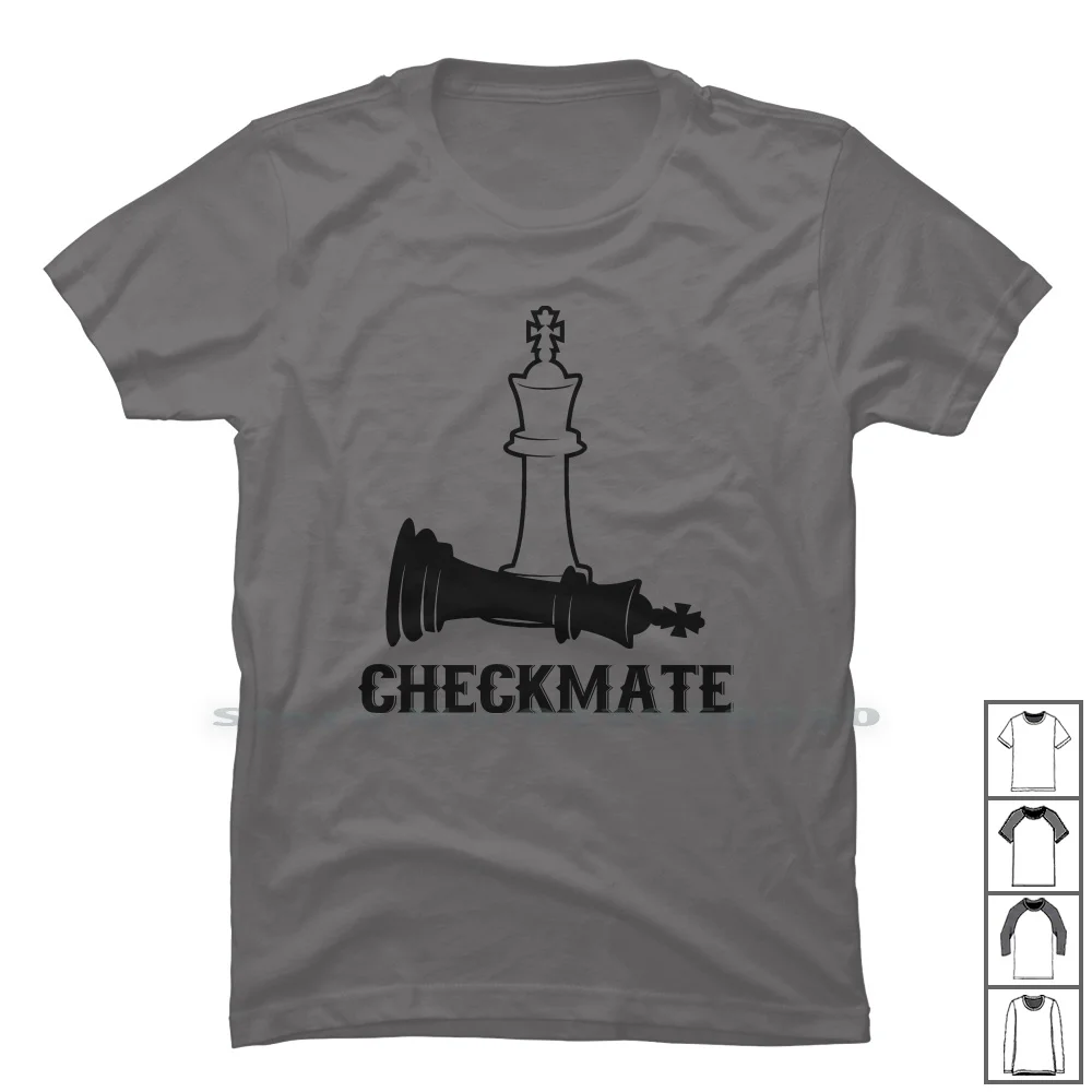 Checkmate T Shirt 100% Cotton Checkmate Lover Chess Check Brave Rave ...