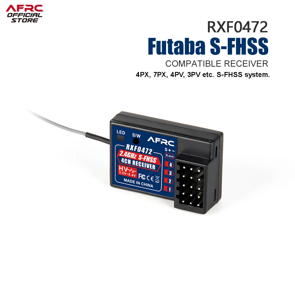 AFRC RXF0472 Compatible Receiver Suitable for Futaba 4PX, 7PX, 4PV, 3PV ...