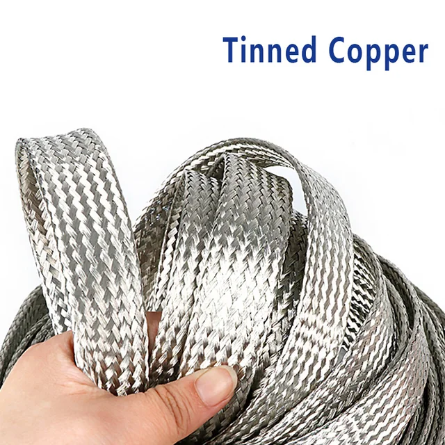 5 Meters Copper Tinned Bare Ground Braid Lead WIre Signal Shielded ...