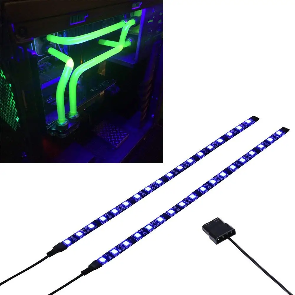 2pc-LED-Strip-Computer-Lighting-uv-rgb-red-green-blue-white-Magnetic ...