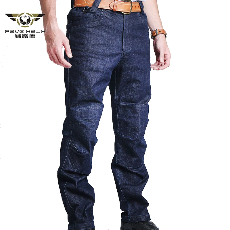 Men-Tactical-Multi-Pocket-Denim-SWAT-Elastic-Pants-Army-Combat-Jeans ...