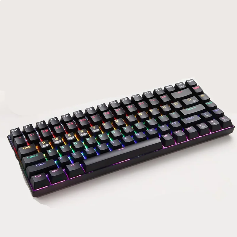 Teknologi 84 Tombol Keyboard Gaming Bluetooth Keyboard Mekanis untuk ...