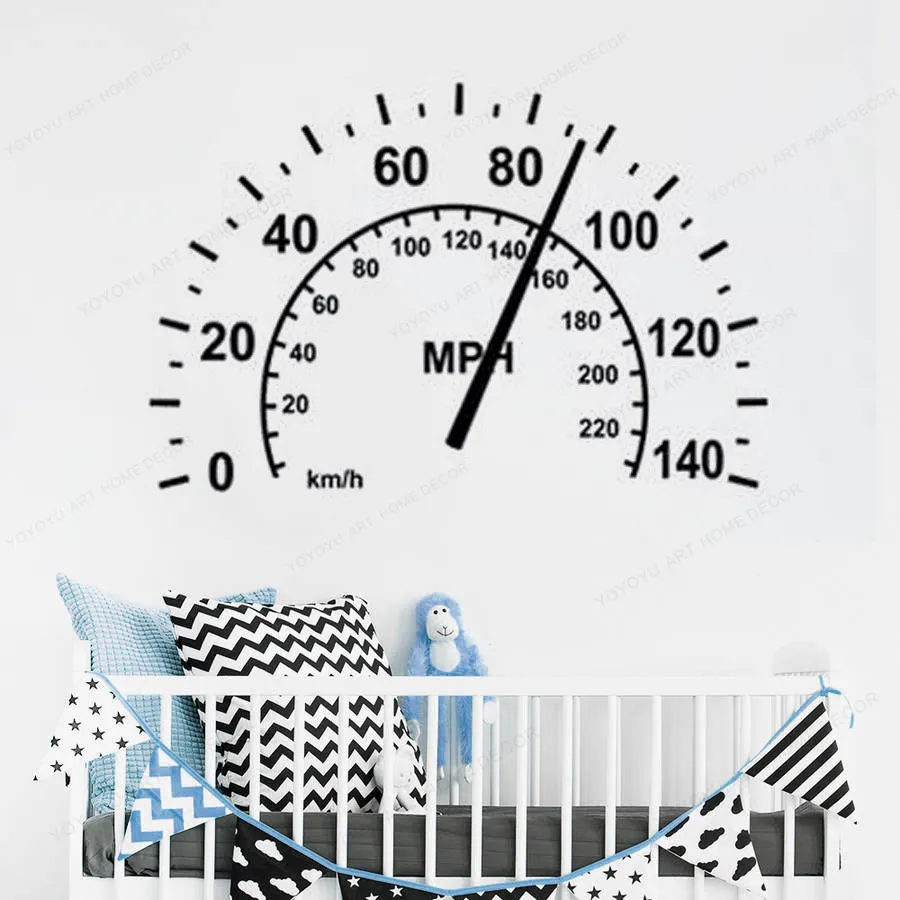 Speedometer-Wall-Sticker-Personalized-wall-decal-boys-room-wall-decor ...