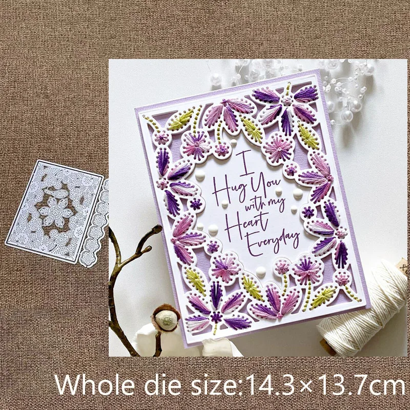 New Design Craft Metal Stencil Mold Cutting Dies Embroidery Flower ...