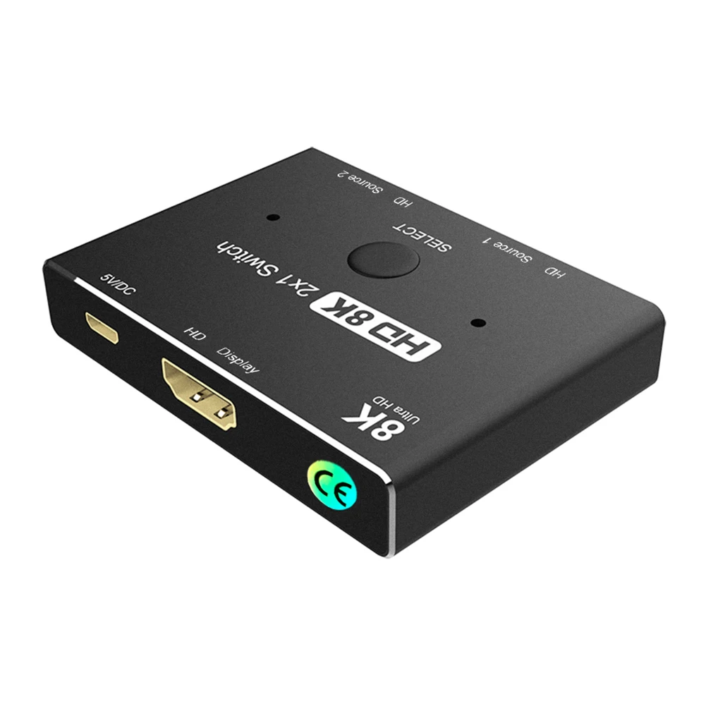 Switcher HDMI compatible 2.1 compatible 2 in 1 out Ultra speed 48Gbps ...