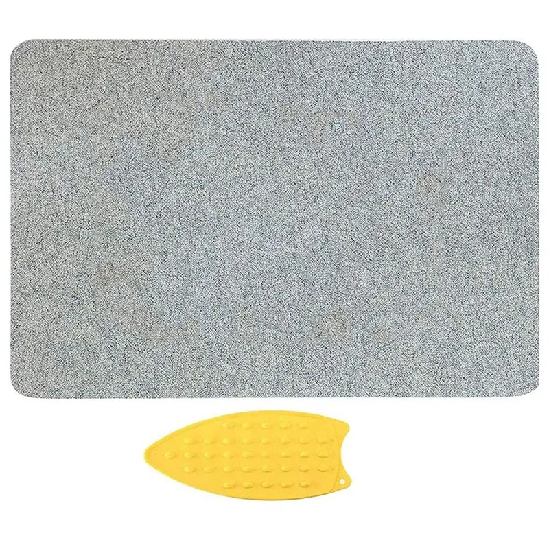 17 Inch x 13.5 Inch Ironing Mat Wool Pressing Pad with Silicone Ironing ...
