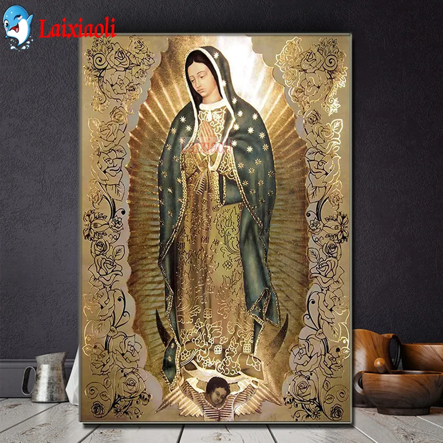 Virgin-Of-Guadalupe-5D-Diy-Diamond-Painting-Mexico-Guadalupe-Cross ...