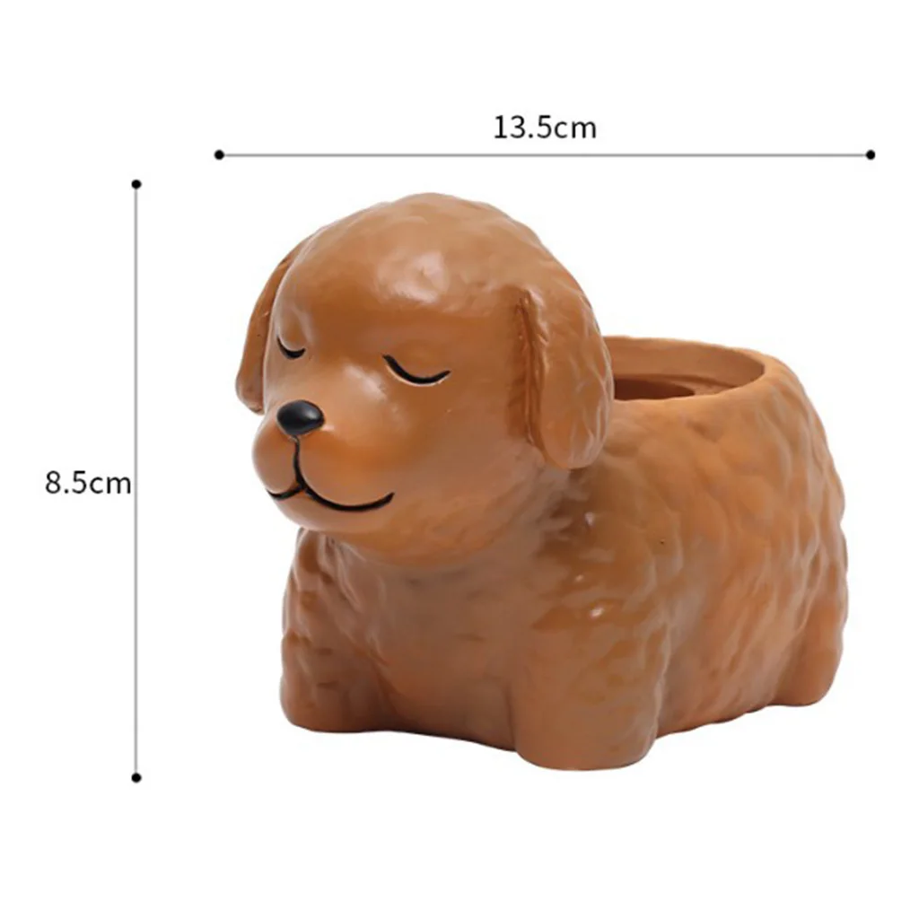 POT DE FLEUR,Pug--Mini Pot de fleurs en résine pour chien succulent ...