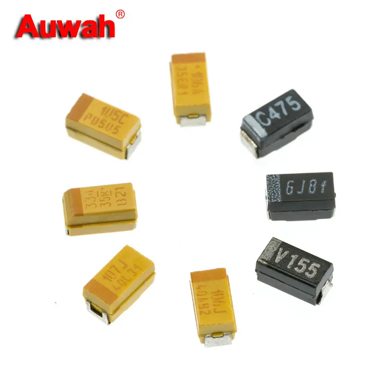 10pcs 1206 Type A SMD Tantalum capacitor 0.33uF 0.47uF 1uF 2.2uF 3.3uF ...