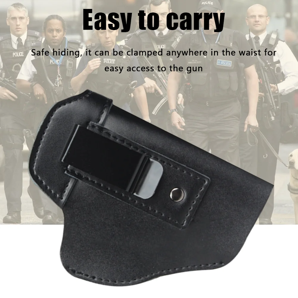 Coldre de arma iwb, escondida em couro, para glock 17 19 26 43, sig ...
