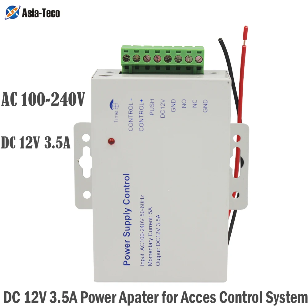 DC 12V 3.5A Power Transformer Access Control Adapter AC 100-240V to DC ...