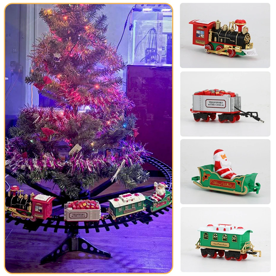 Christmas Train Sets Under Tree