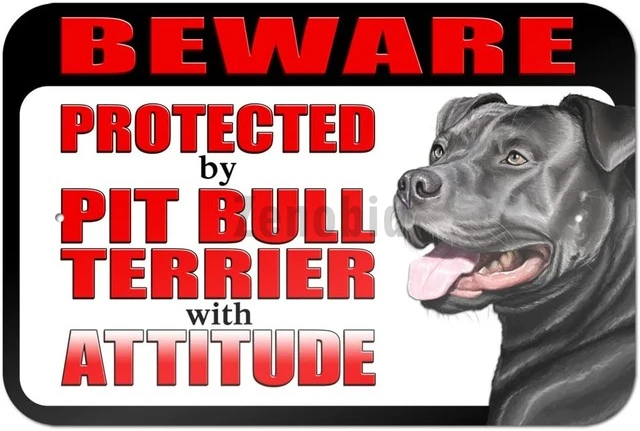 Pitbull Guard Dog Signs