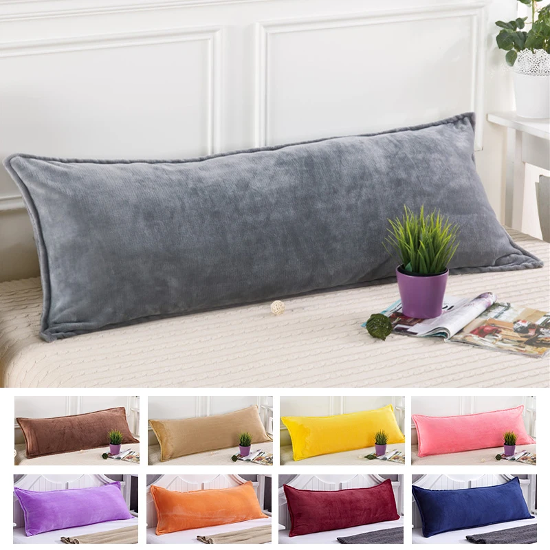 Thickened-Flannel-Long-Pillowcase-Decorative-For-Home-Bed-Coral-Velvet ...