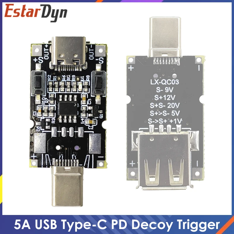 100W 5A Usb Type C Qc Decoy Trigger Board 5V 9V 12V 15V 20V Output Pd 2 ...