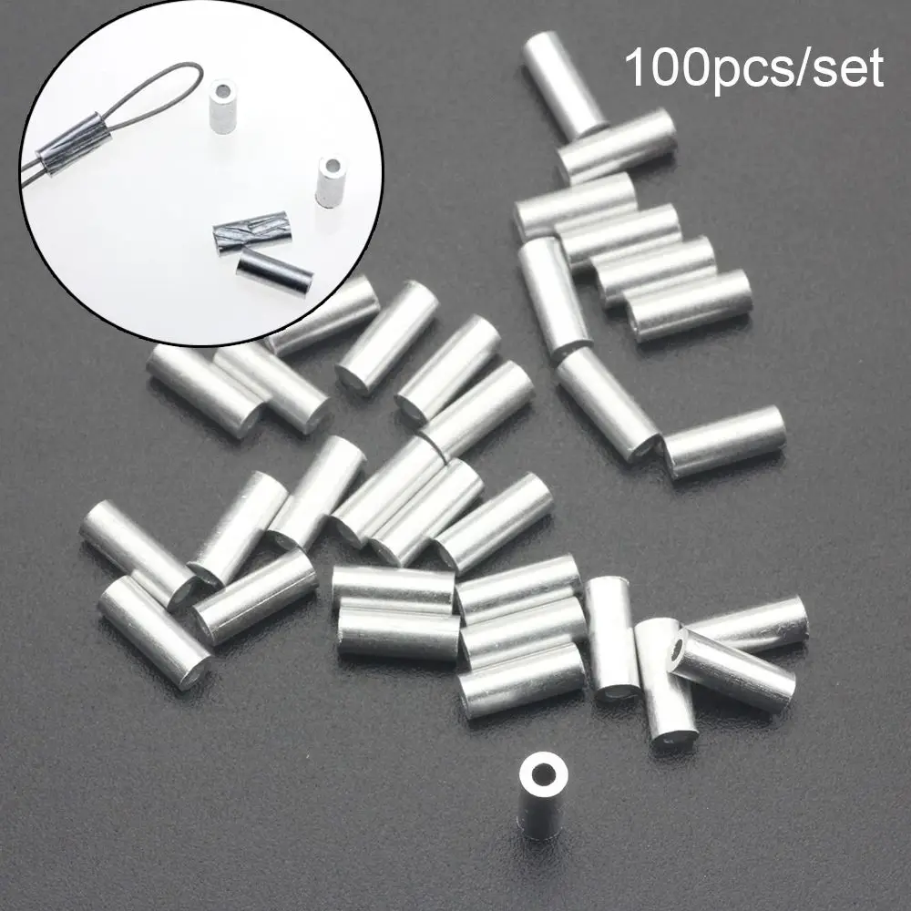100 Aluminium Fishing Crimp Sleeves - Easy Fishing Tackle