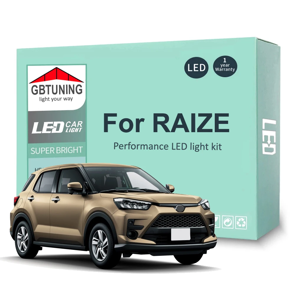 10Pcs LED 인테리어 전구 키트 도요타 Raize 2019 2020 2021 2022 자동차 led지도 돔 독서 트렁크 램프 Canbus 오류 무료|시그널 램프 ...