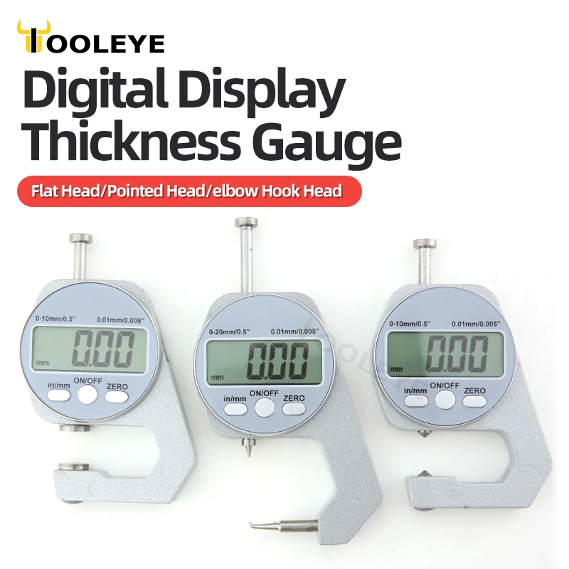 Digital Display Thickness Gauge Zinc Alloy Electronic Lcd Micrometer ...