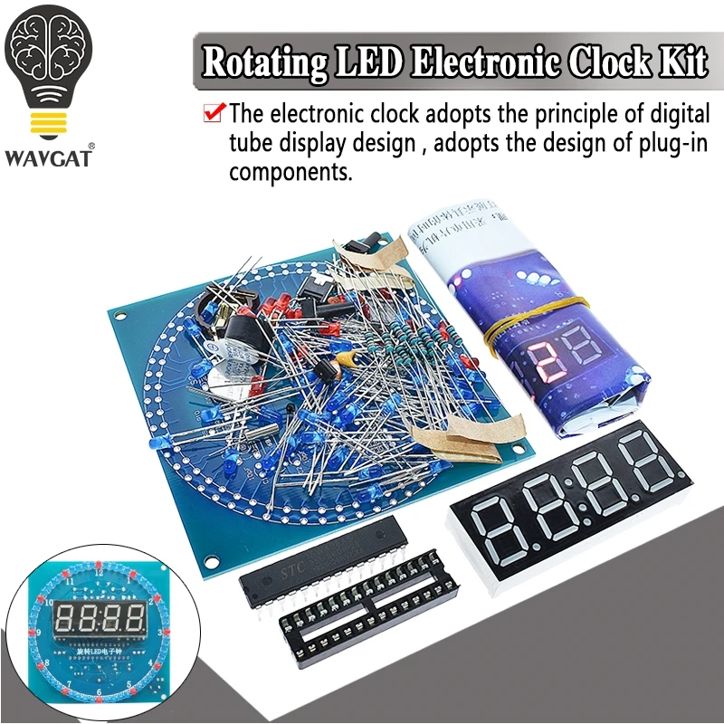 DS1302-Rotating-LED-Display-Alarm-Electronic-Clock-Module-DIY-KIT-LED ...