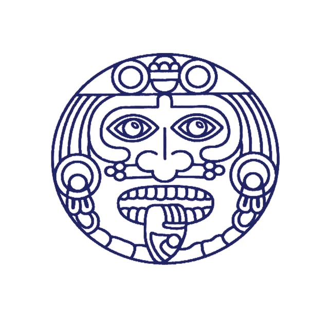 Aztec Sun God Drawing